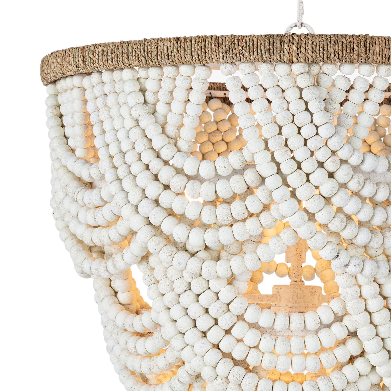 Wood bead chandelier store